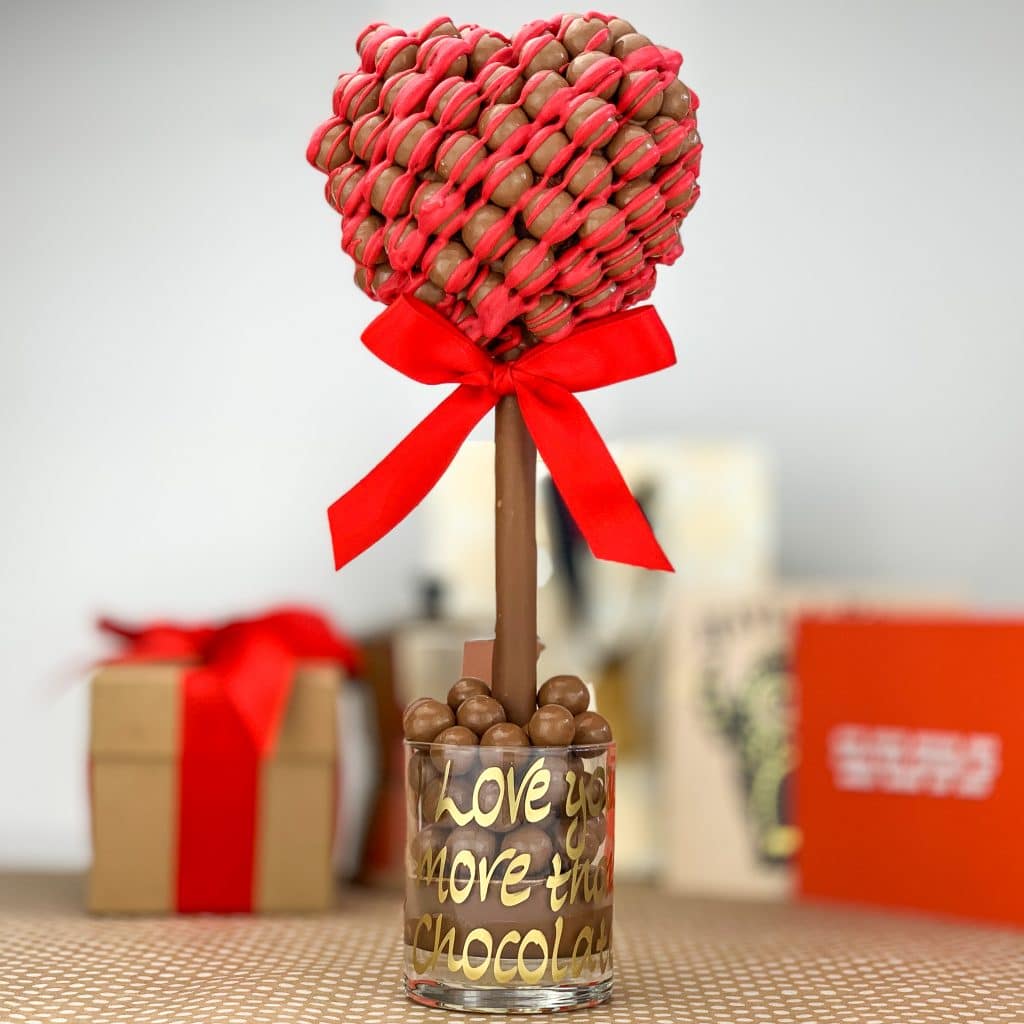 Malteser Heart Red Drizzle Tree - Sweet Tree By Browns