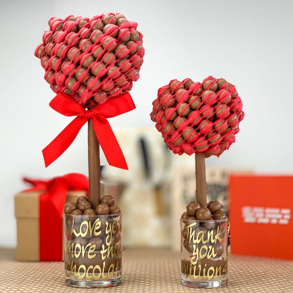 Malteser Heart Red Drizzle Tree - Sweet Tree By Browns