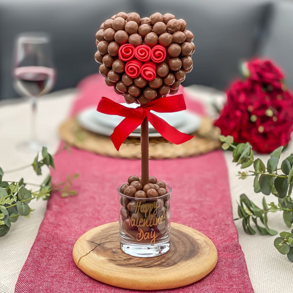 Red Roses & Malteser Heart Tree - Sweet Tree By Browns