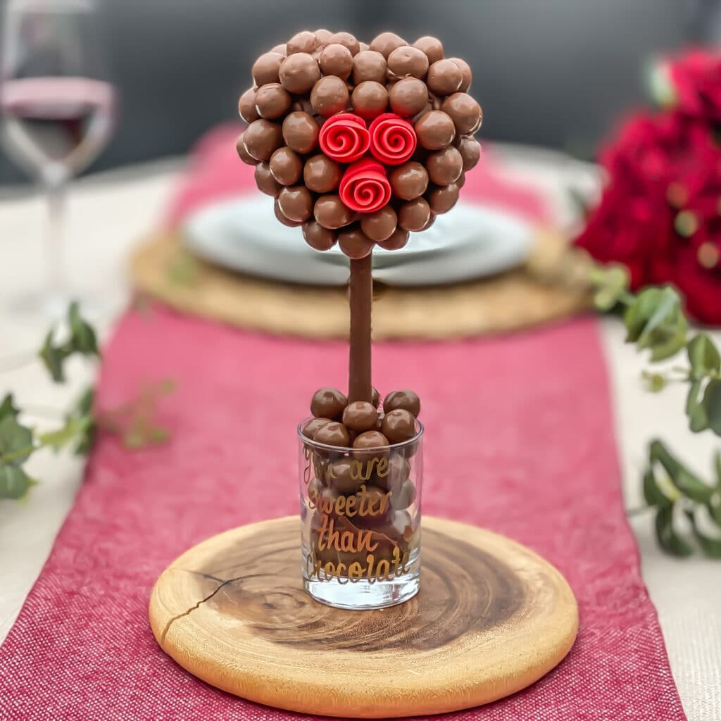 Red Roses & Malteser Heart Tree - Sweet Tree By Browns