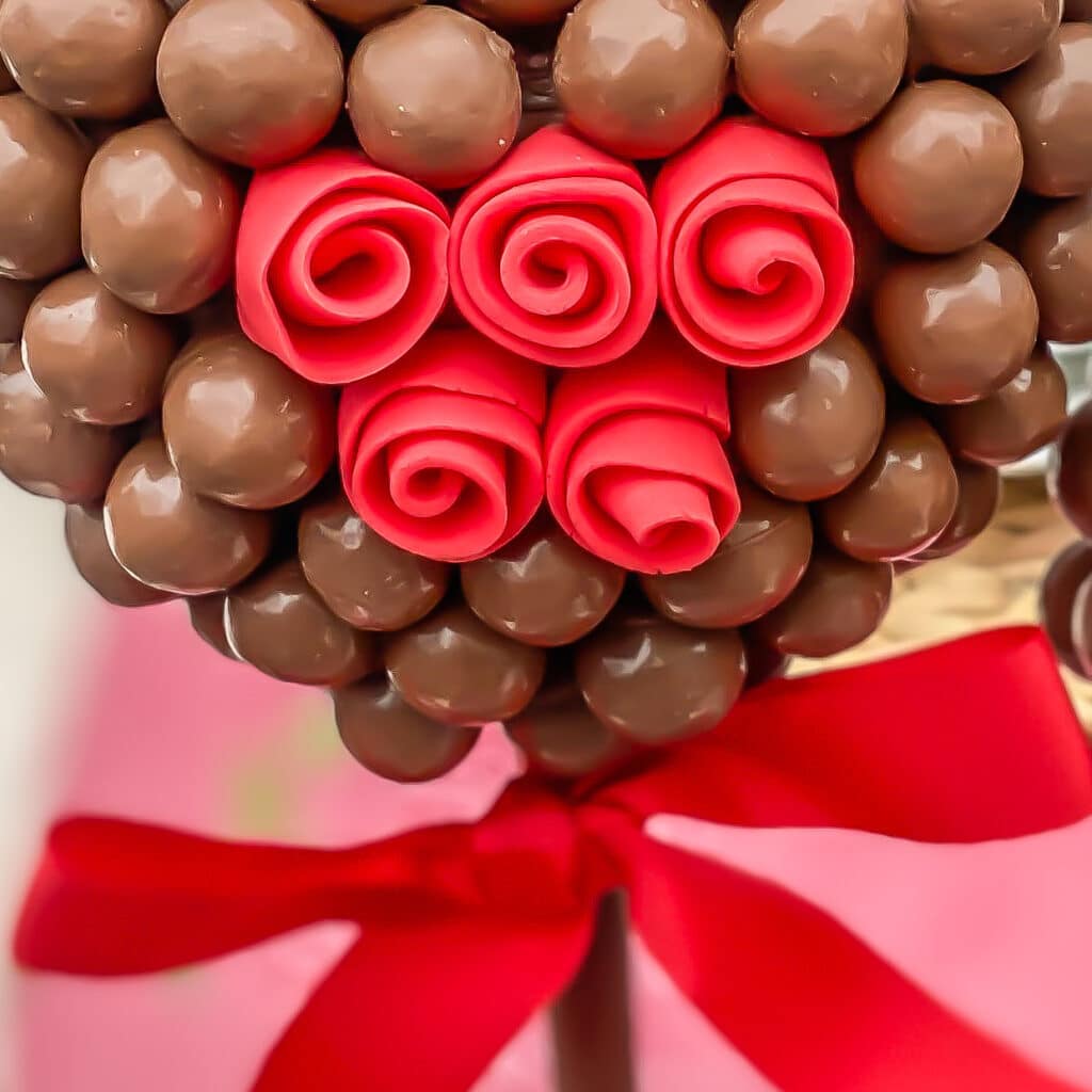 Red Roses & Malteser Heart Tree - Sweet Tree By Browns