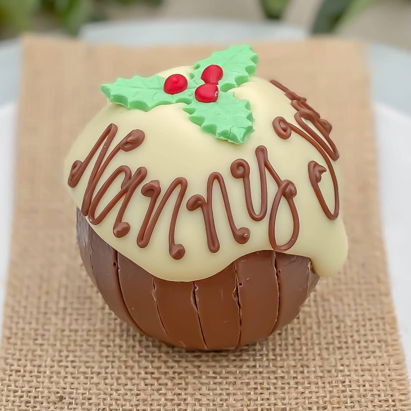 Terry's Chocolate Orange - Handmade Christmas Pudding Shaped Gift