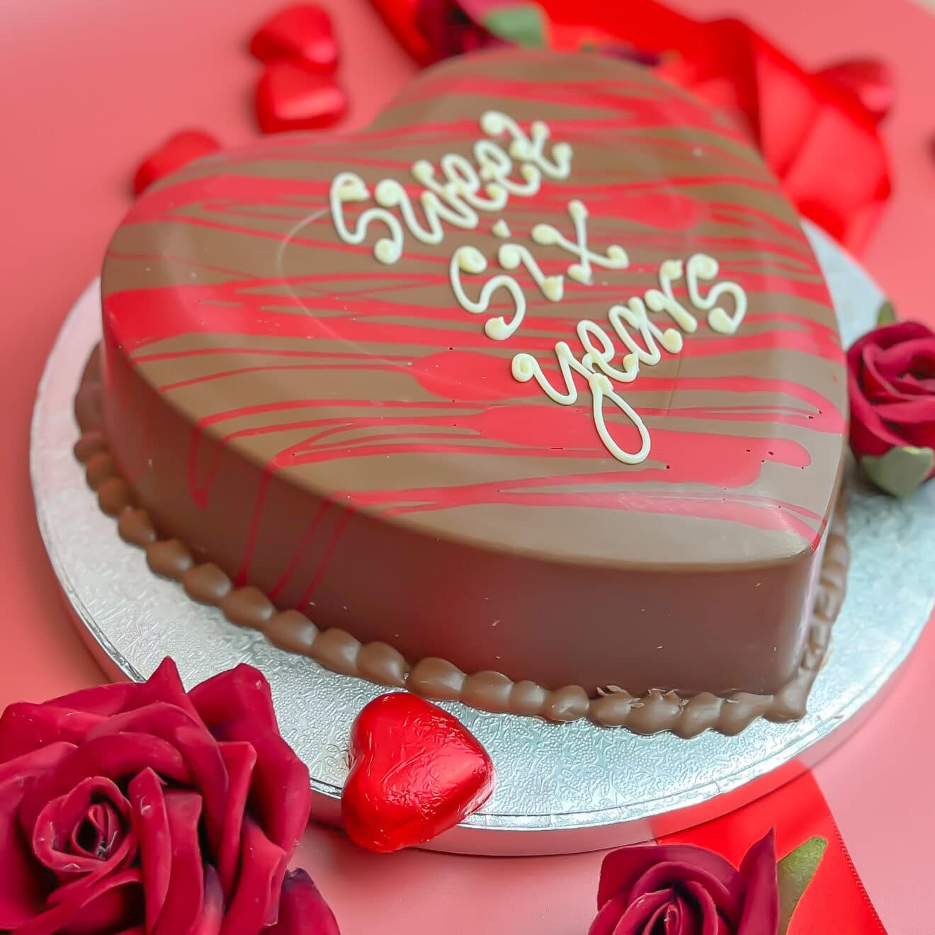 Red Chocolate Smash Heart | Personalised Valentines Gifts | Sweet Trees