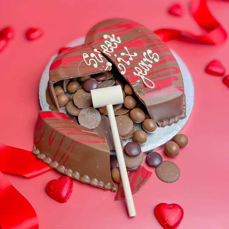 Red Chocolate Smash Heart | Personalised Valentines Gifts | Sweet Trees