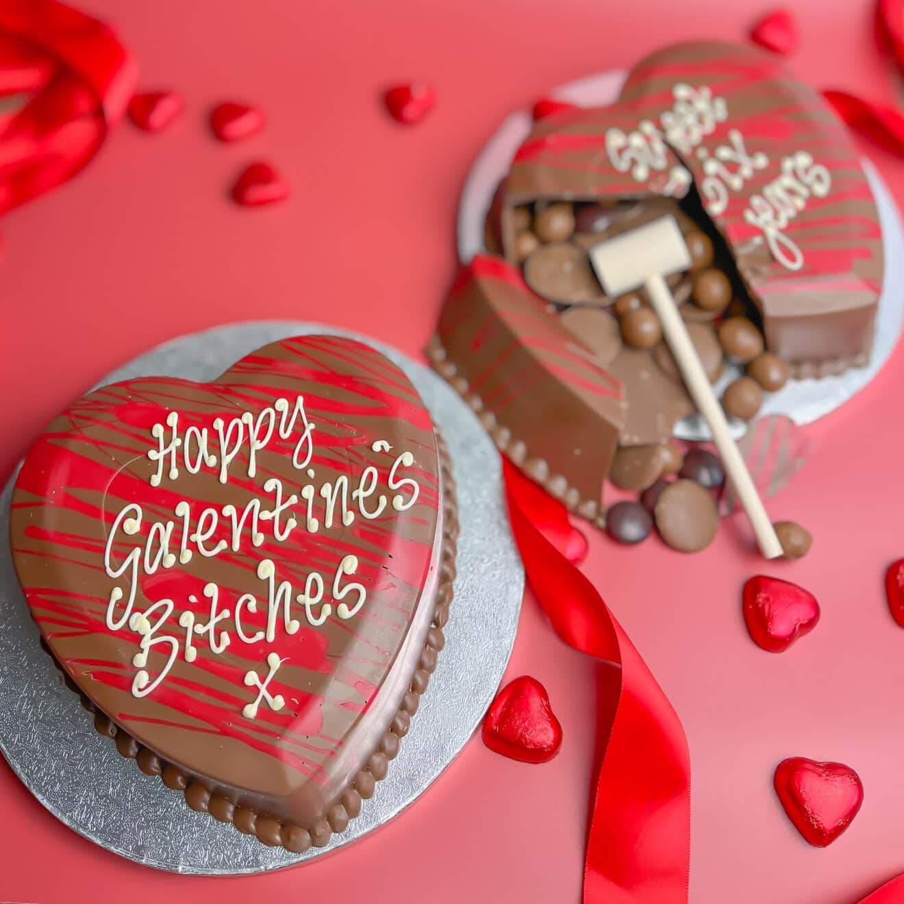Red Chocolate Smash Heart | Personalised Valentines Gifts | Sweet Trees