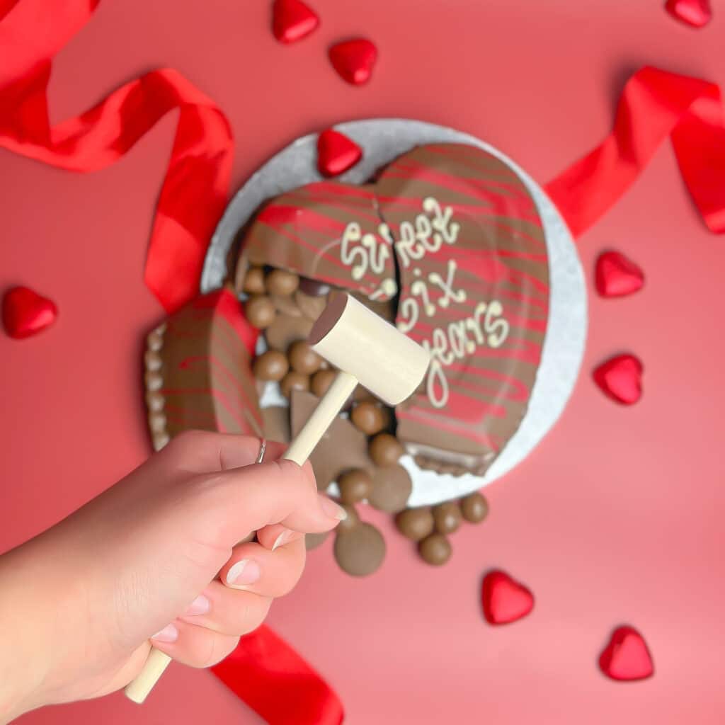 Red Chocolate Smash Heart | Personalised Valentines Gifts | Sweet Trees