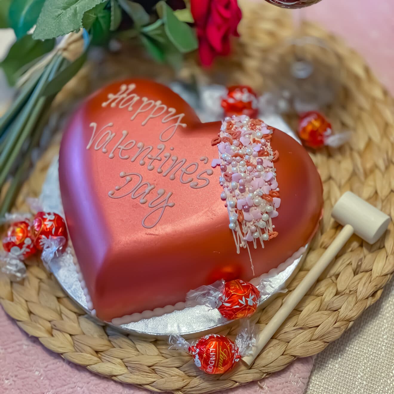 Large Red Lustre Smash Heart | Sweet Tree By Browns