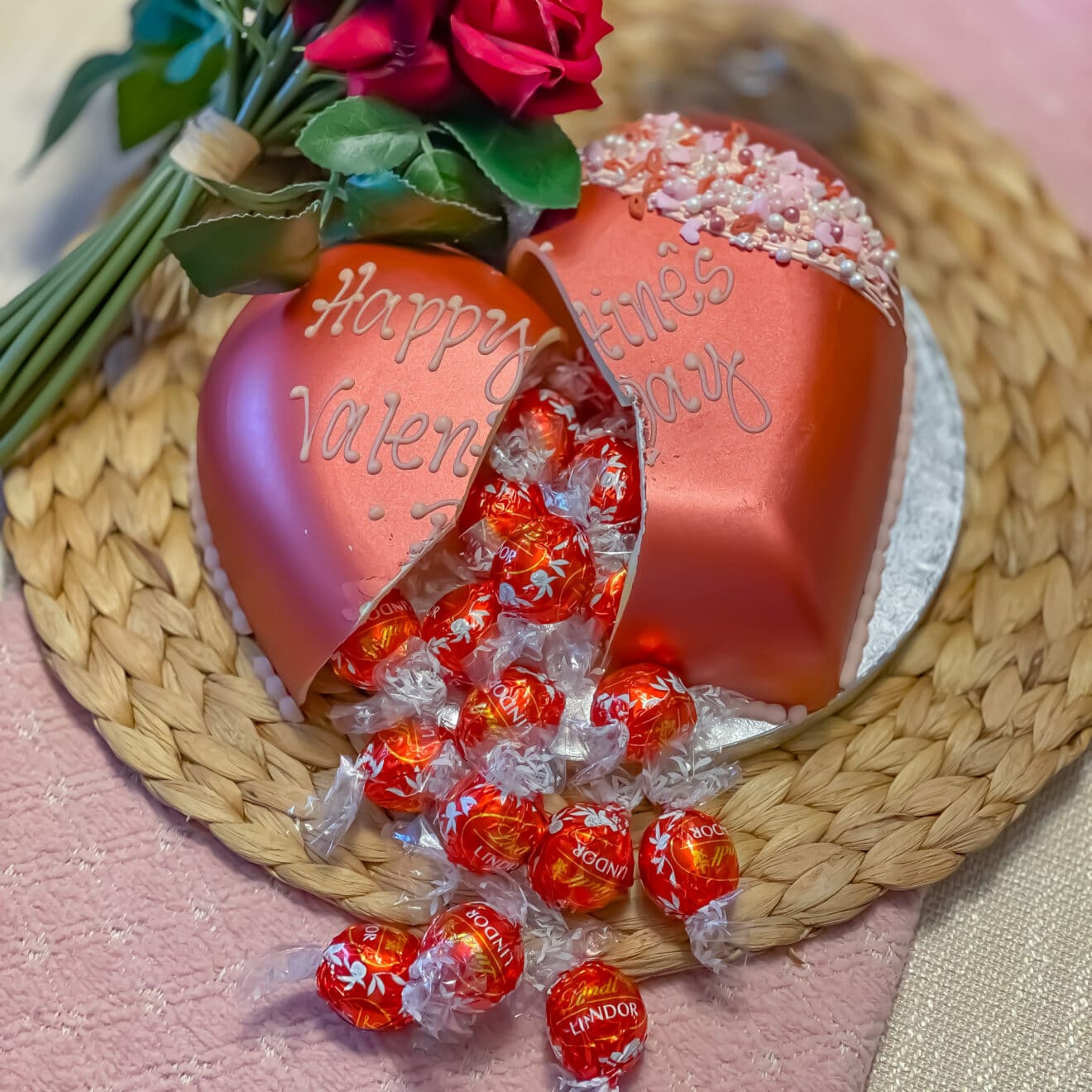 Large Red Lustre Smash Heart | Sweet Tree By Browns