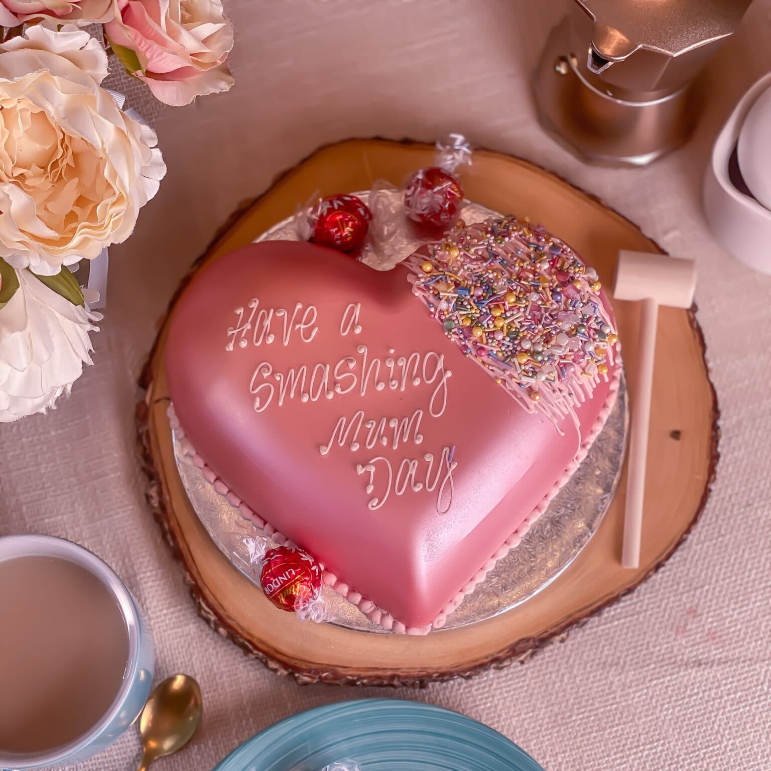 Large Pink Lustre Smash Heart | Sweet Tree By Browns