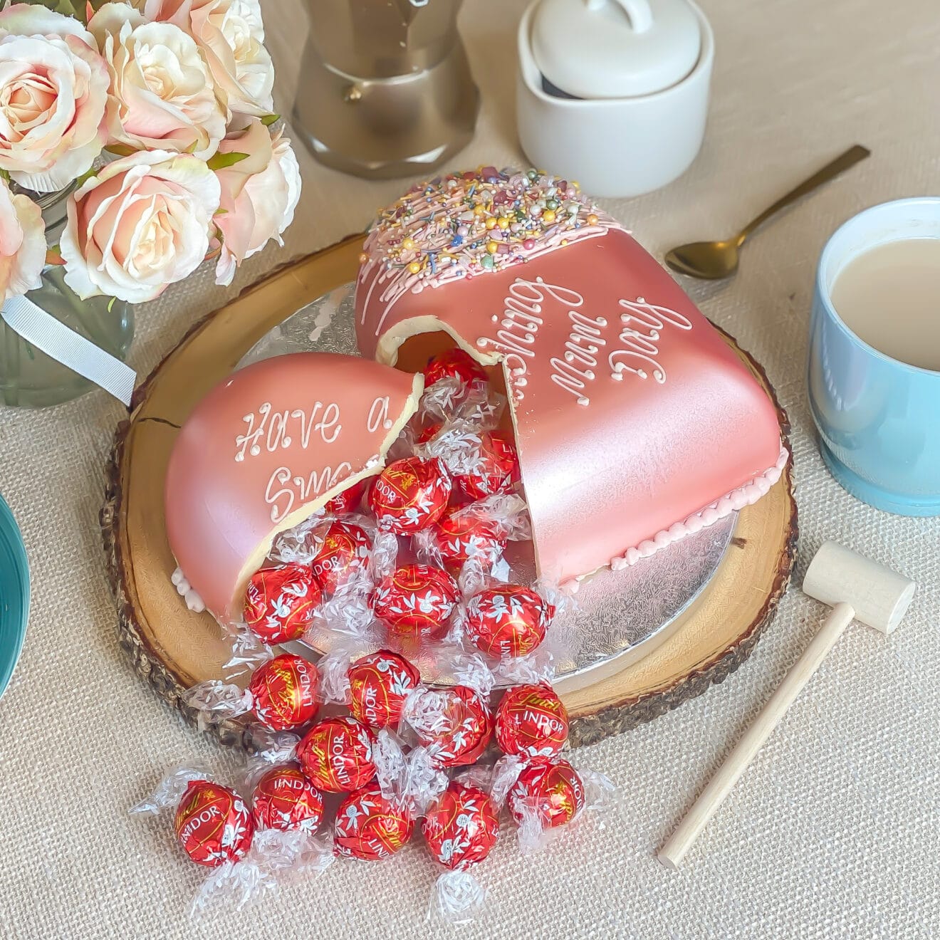 Large Pink Lustre Smash Heart | Sweet Tree By Browns