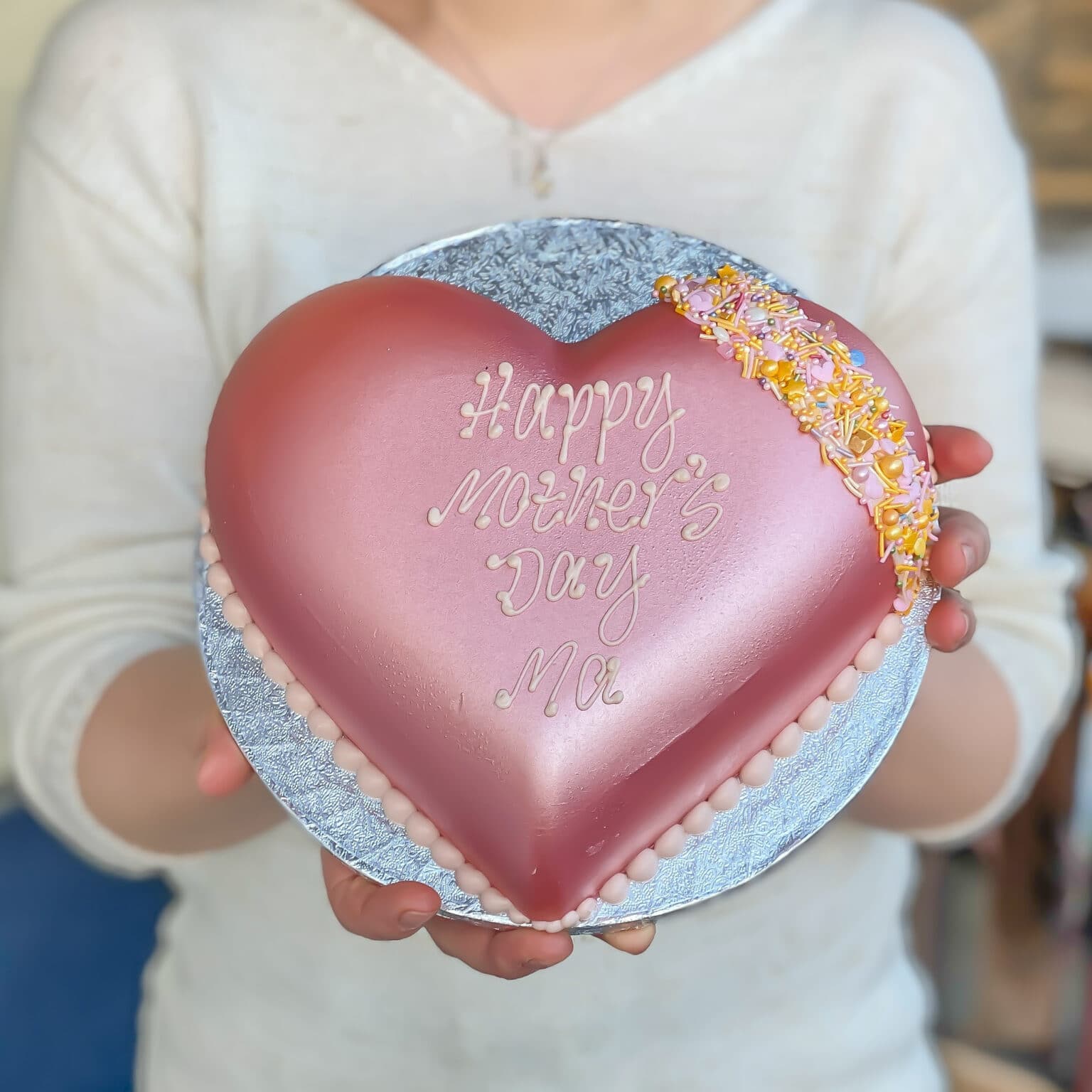 Large Pink Lustre Smash Heart | Sweet Tree By Browns